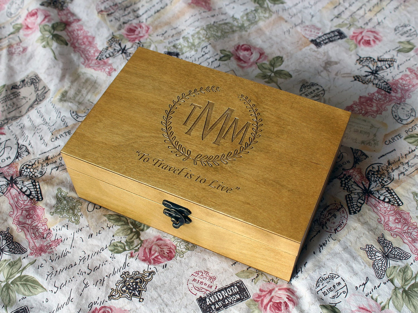 Custom engraved monogram box, Personalized monogram keepsake box ...